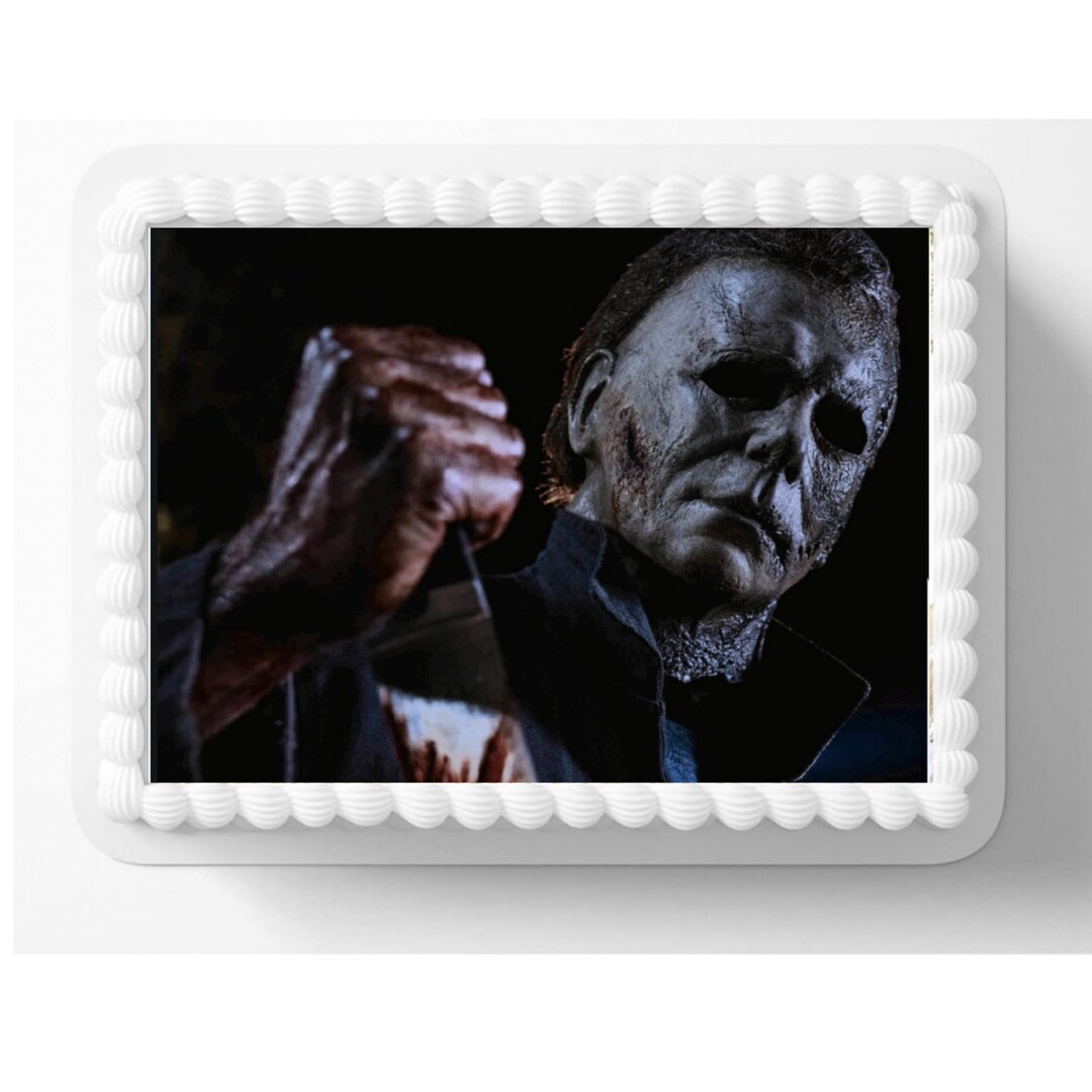 Scary Horror Movie Edible Cake Topper, Halloween Icing Sheet - Etsy