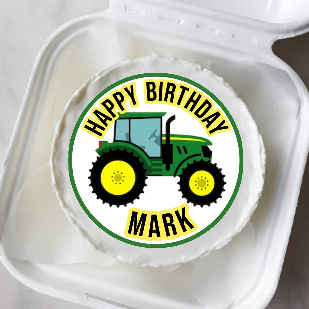 Tractor Edible Image Topper ,tractor Custom Birthday Topper, Birthday ...
