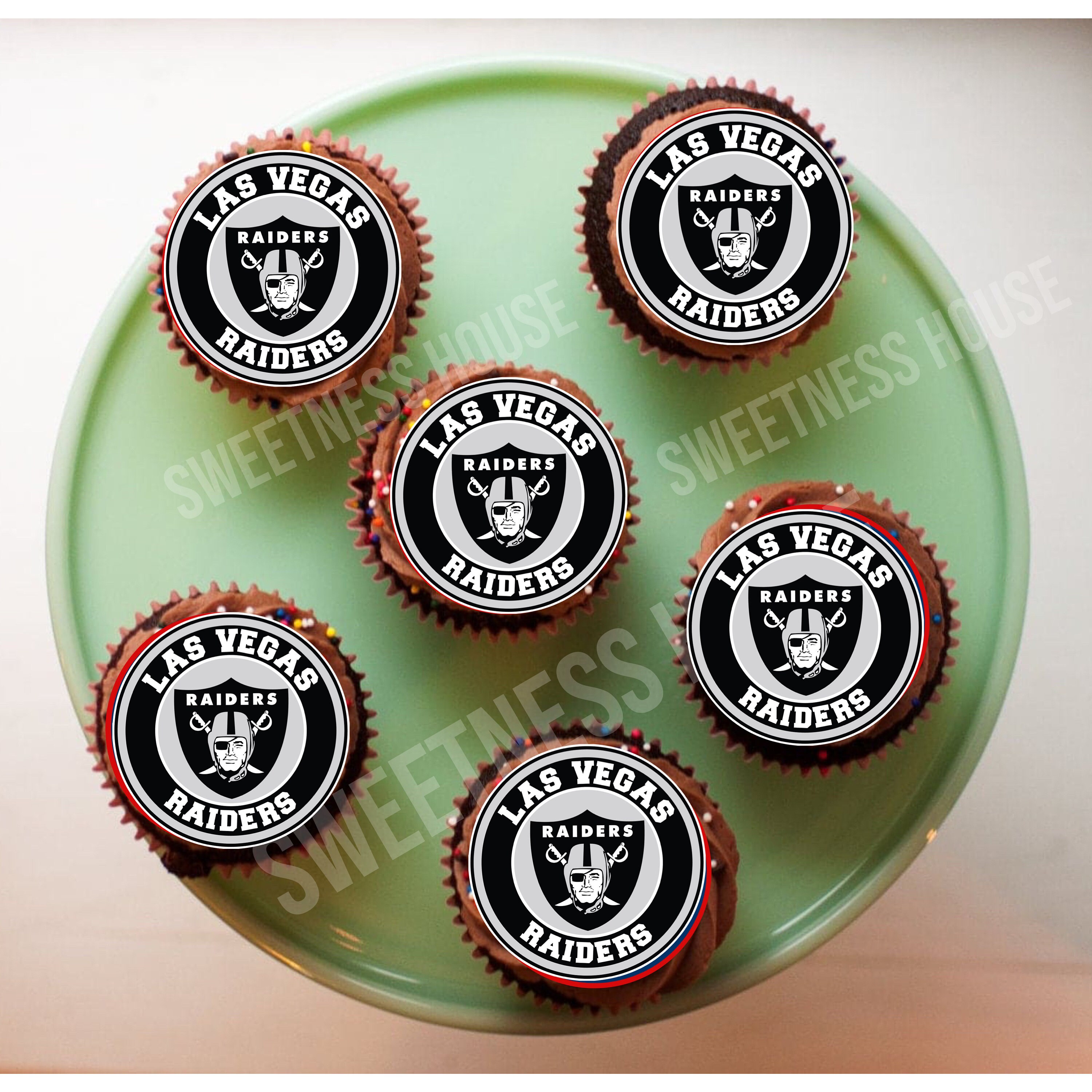 Las Vegas Raiders Edible Image Topper for Cake or Cupcakes - Etsy