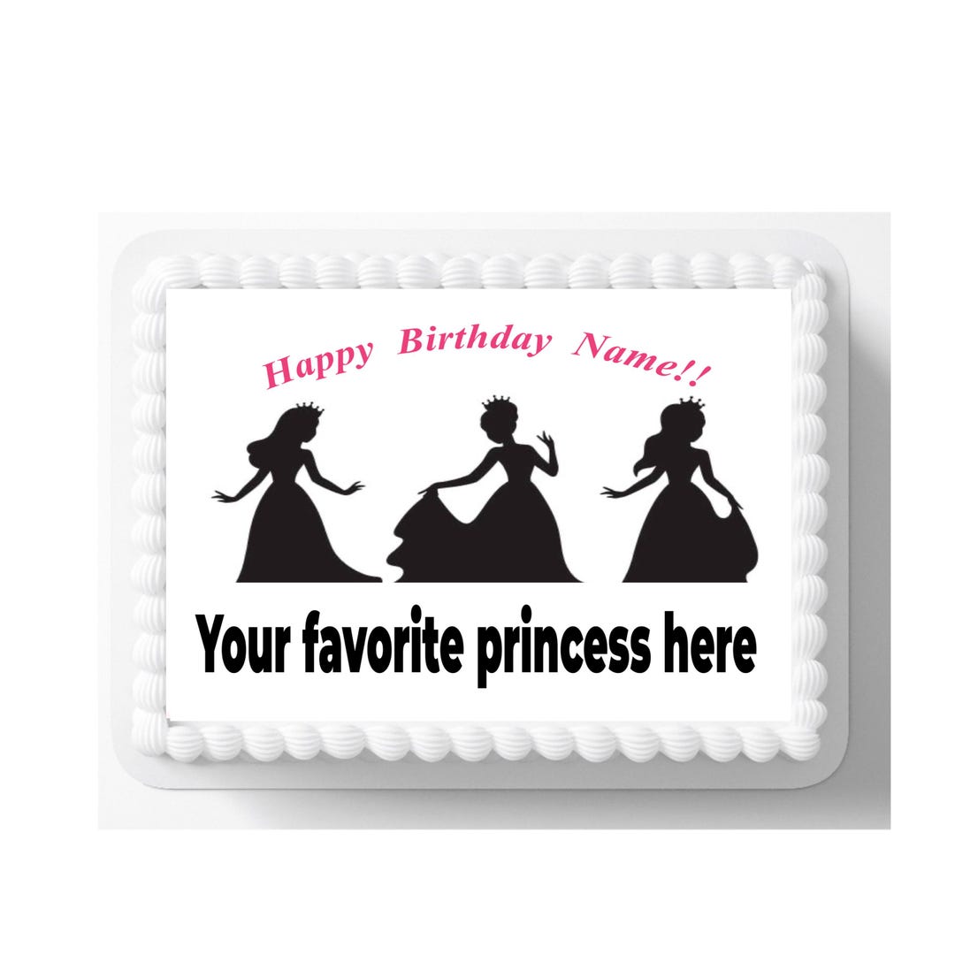 Princesses Edible Photo for Sheet Cake 8x10 - Etsy