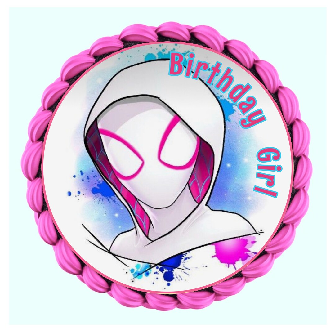 Spider Gwen Edible Image, Icing Sheet, Cupcake Toppers,marvel Spider ...
