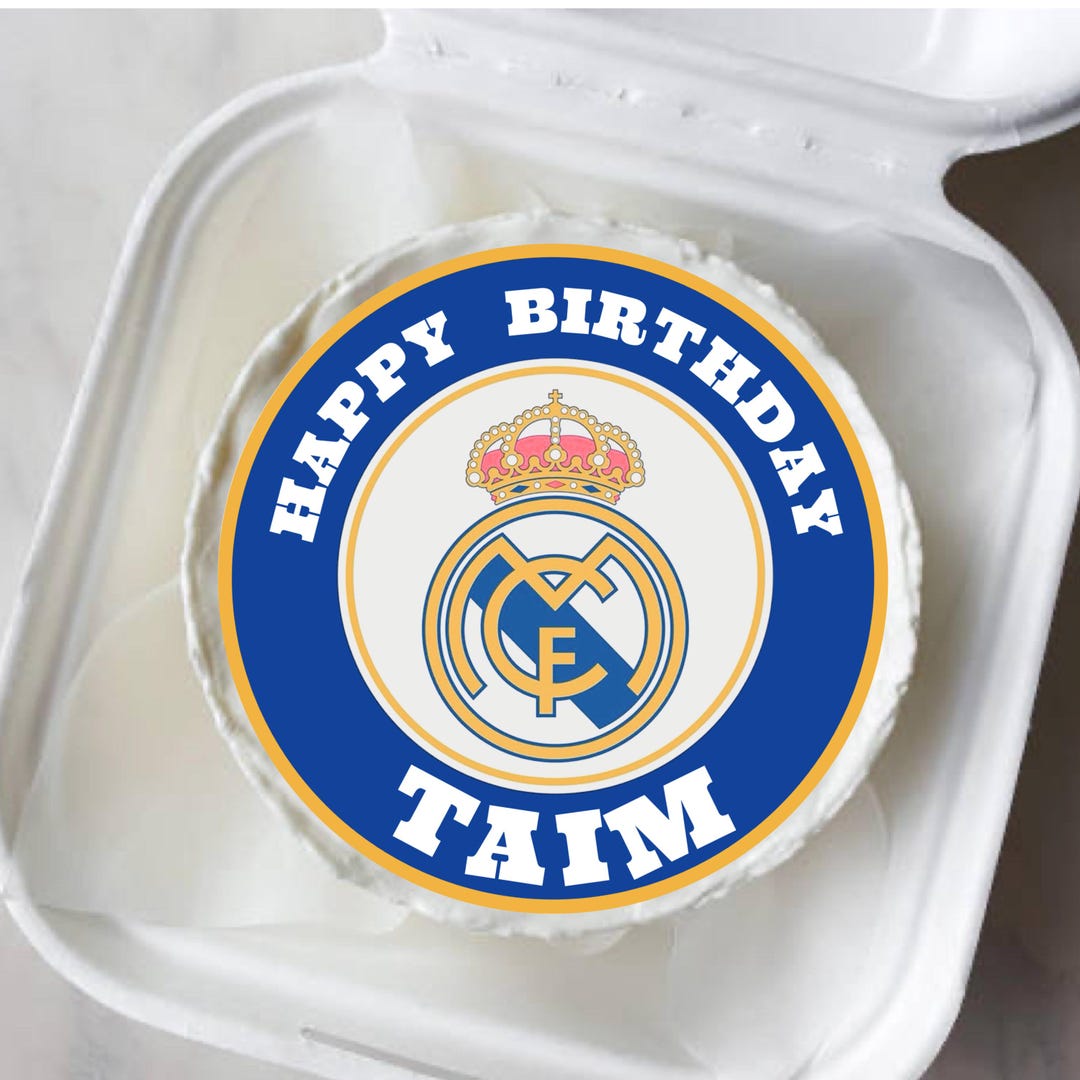 Custom Real Madrid Soccer Edible Cake Topper, Icing Sheet Toppers Uncut ...