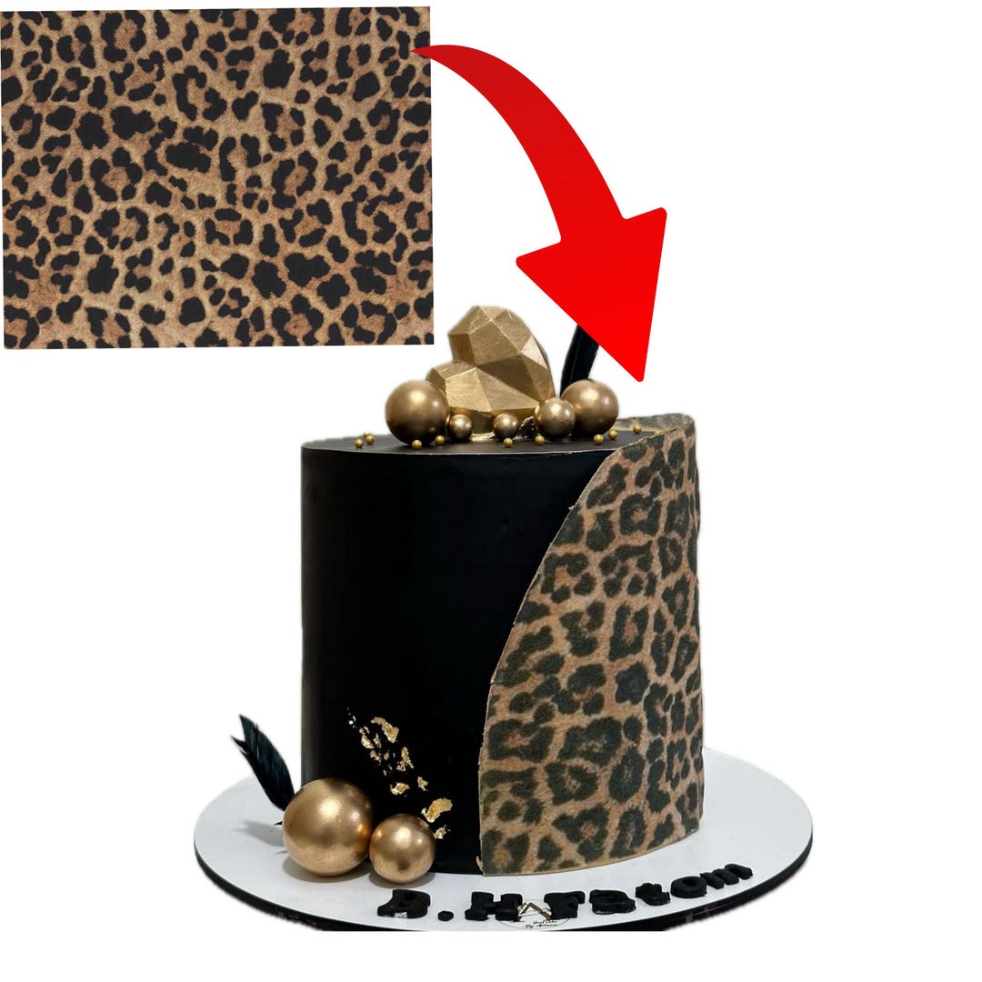 Leopard Print Edible Image for Cake or Cupcakes, Animal Print, Cheetah ...