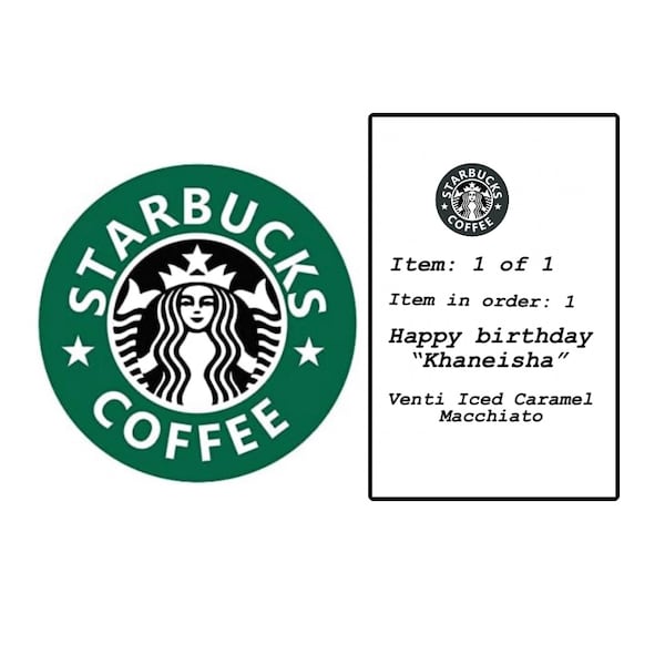 Starbucks Receipt - Etsy