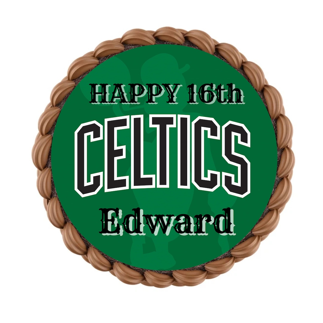 Personalized Boston Celtics Edible Image for Cake and Cupcakes, Icing ...