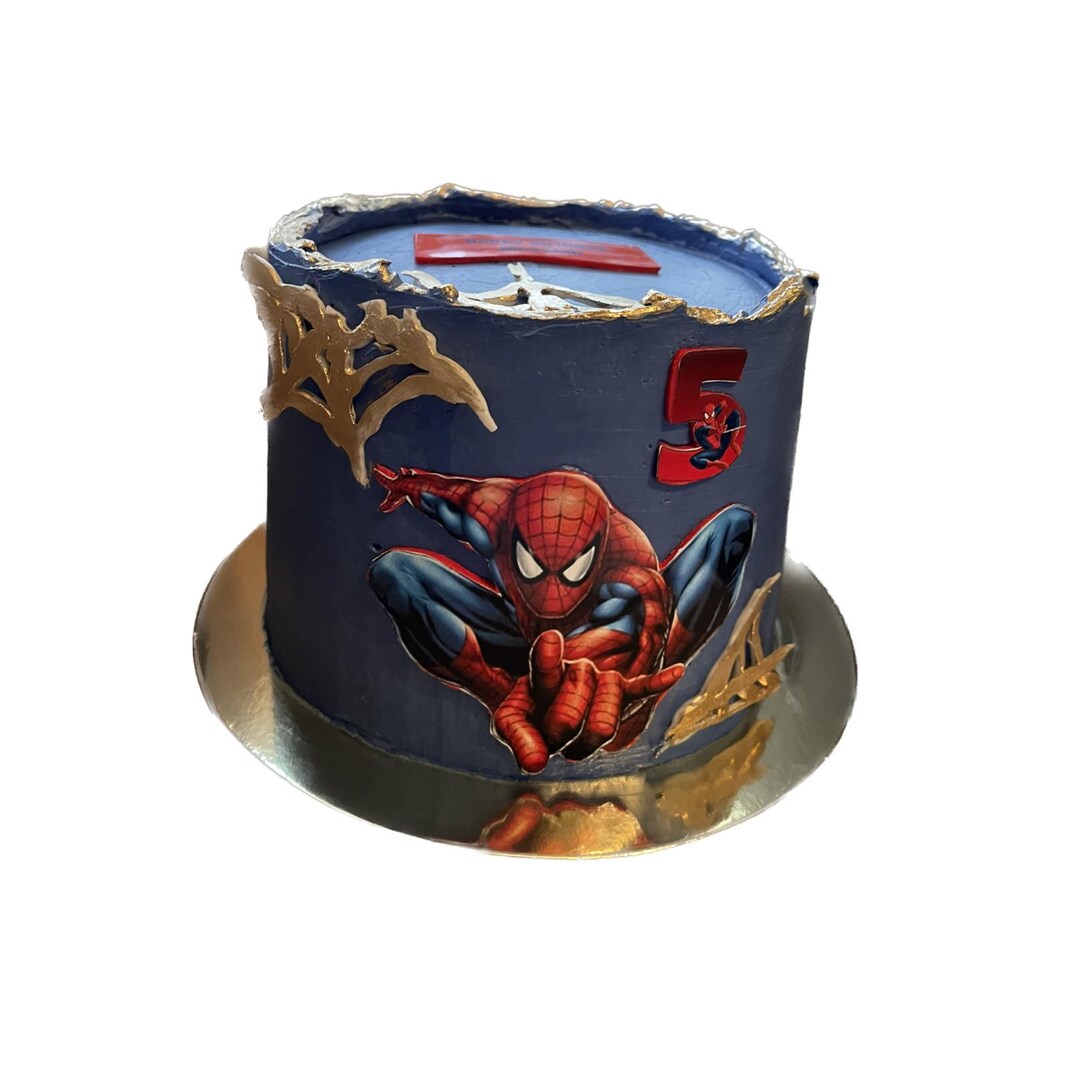 Customized Spider-man Edible Image Spider Man Birthday Cake, Birthday ...