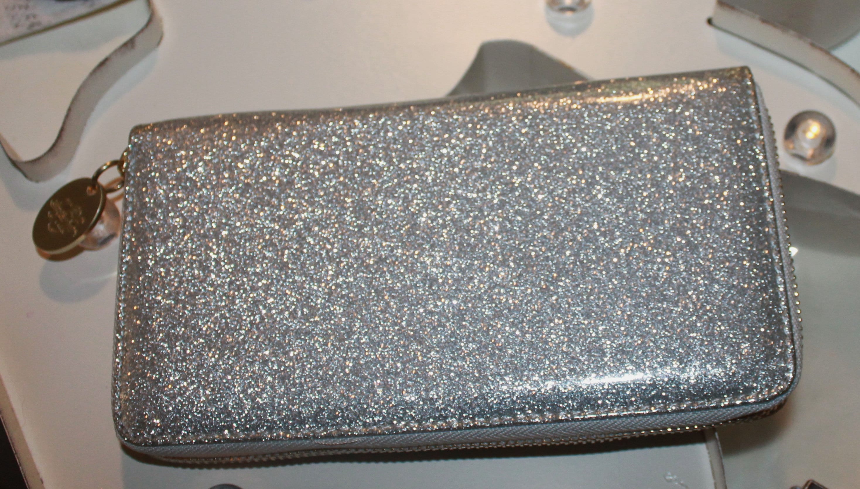 Kirks Folly Silver Glitter Wallet NEW - Etsy