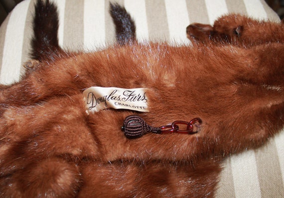 Vintage 1940's four Mink Collar Douglas Furs Charlotte - Gem