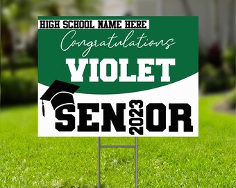 Customizable High School Senior Yard Sign Class of 2023 High - Etsy
