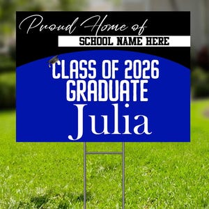 Customizable High School Grad Yard Sign | Class of 2026 High School ...