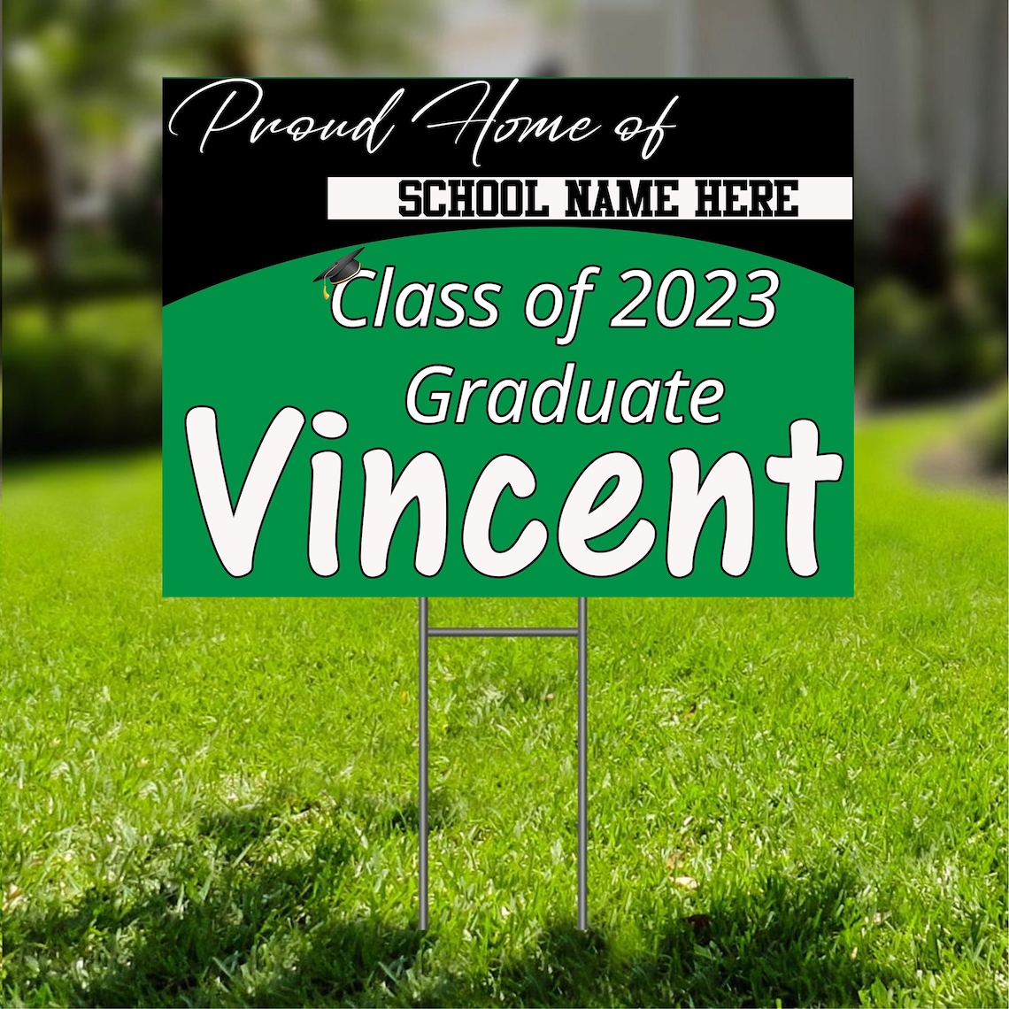 Customizable High School Grad Yard Sign Class of 2023 High - Etsy