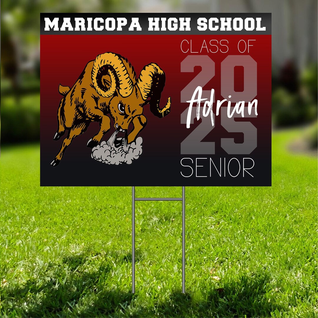Customizable High School Senior Yard Sign Class of 2025 Graduation ...