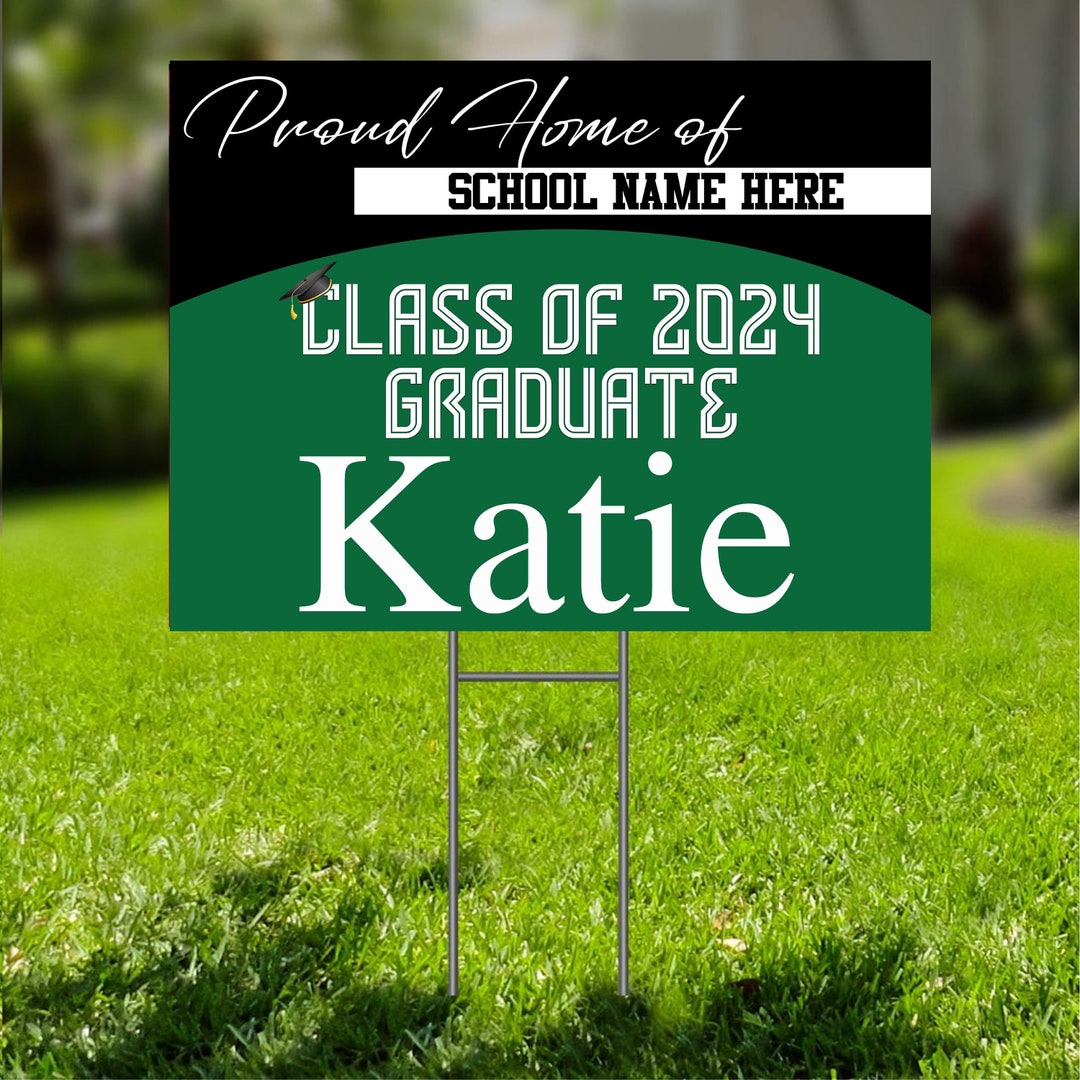 Customizable High School Grad Yard Sign Class of 2023 High School ...