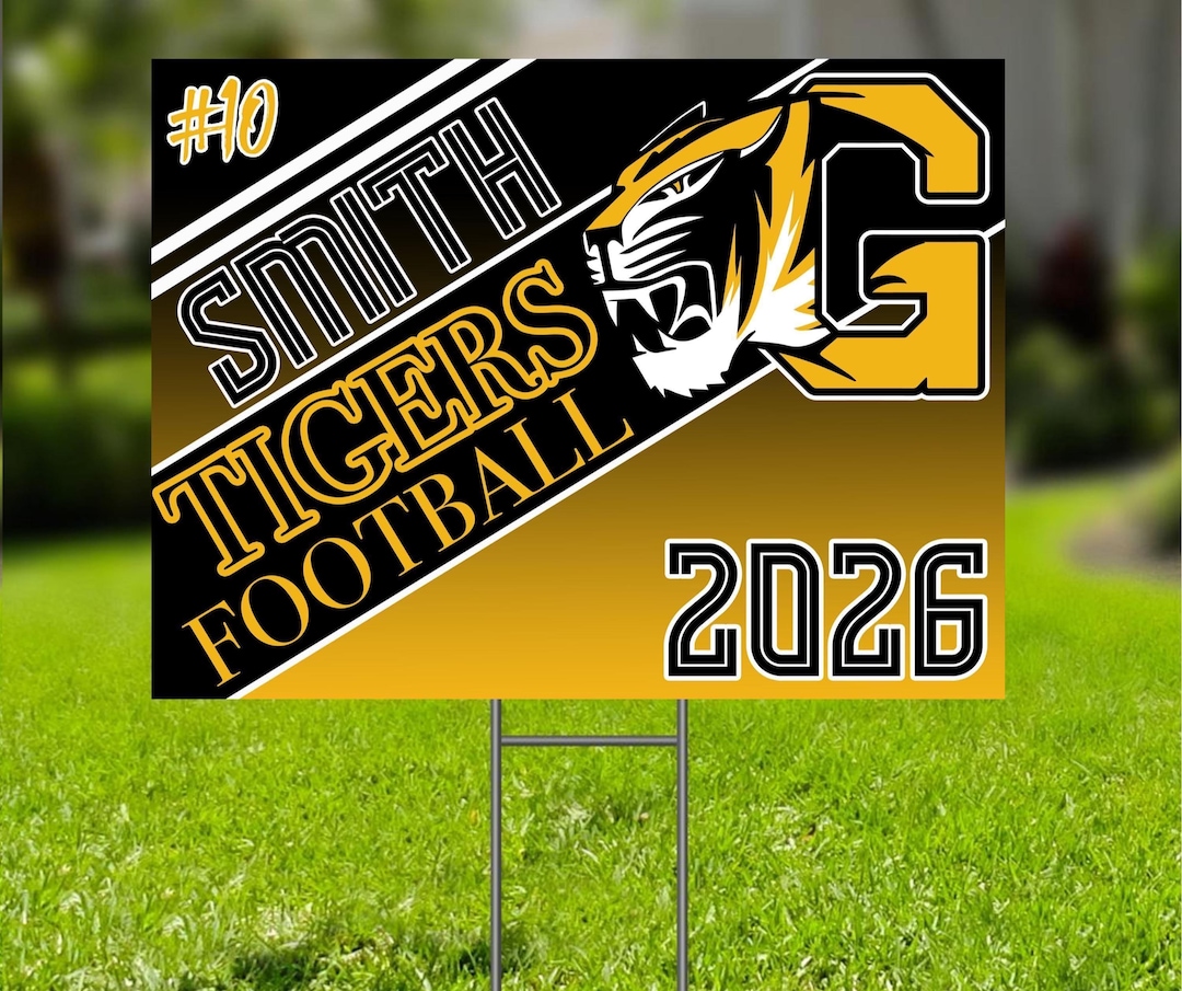 Custom Sports Yard Sign: School Colors, Logo, Mascot (18x24") - Etsy