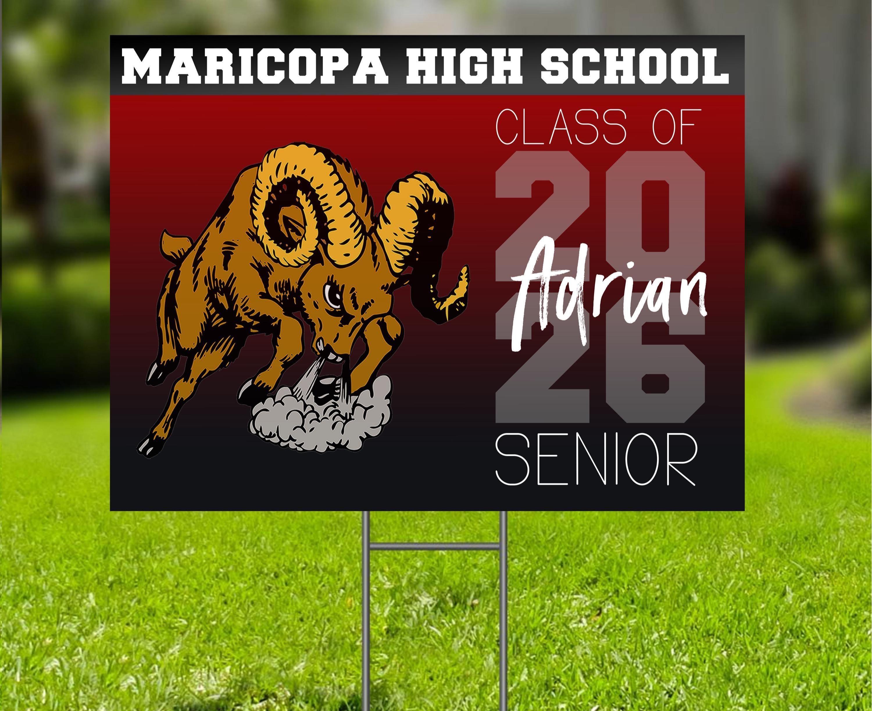 Customizable High School Senior Yard Sign | Class of 2026 Graduation ...