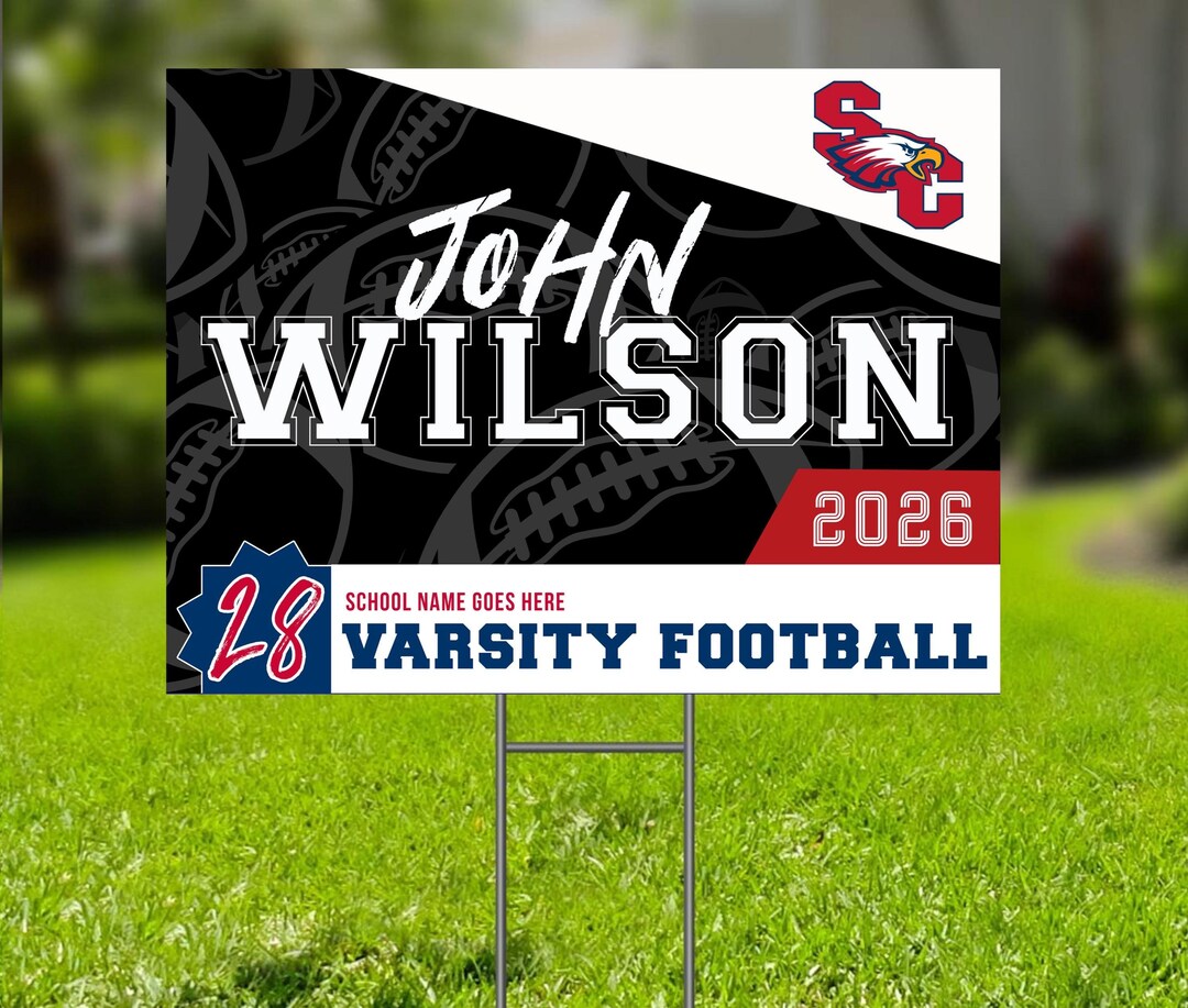 Custom Sports Yard Sign High School Sports | Customizable Yard Sign ...
