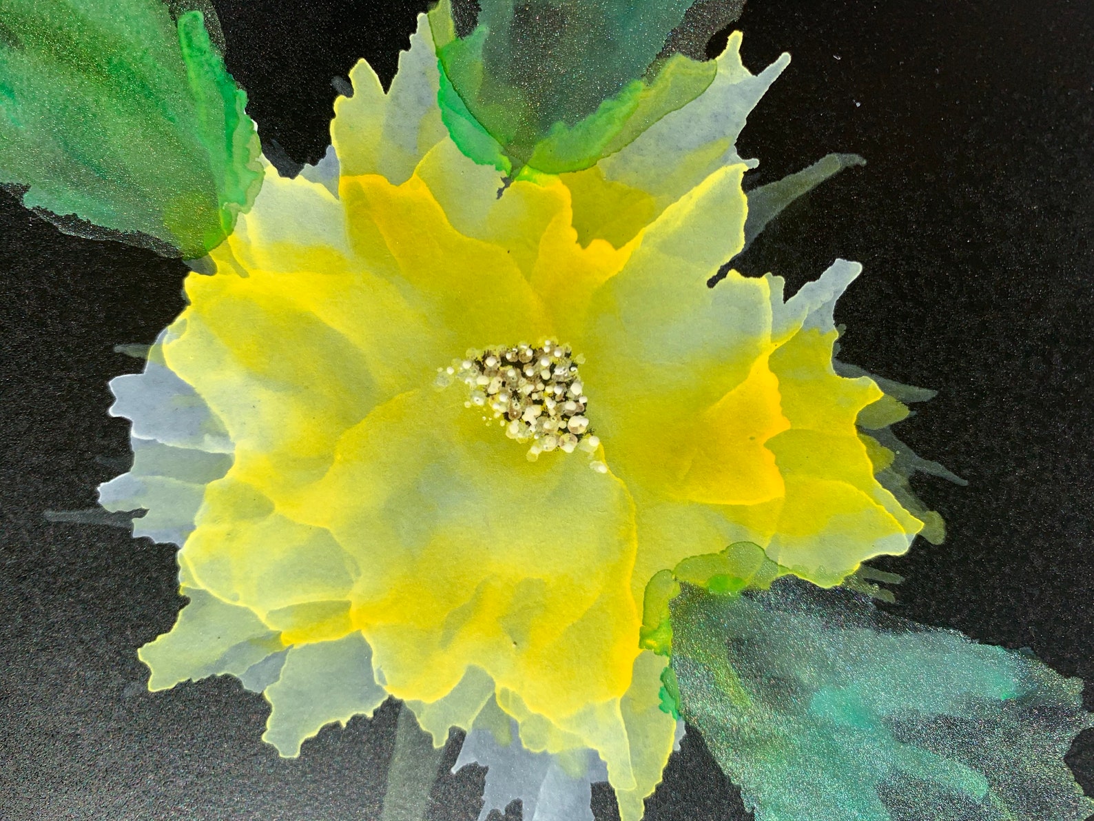 Original Abstract Alcohol Ink Flower Art - Etsy