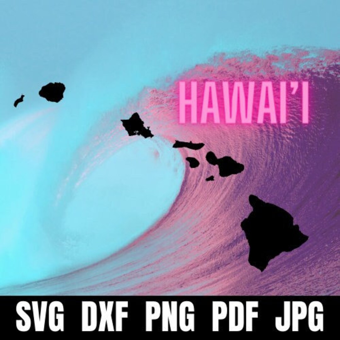 Hawaii SVG Clip Art Files| Hawaii Silhouette Cut Files | Vector Files ...