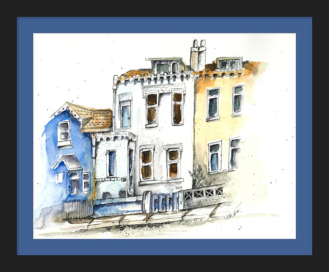 Homestead Watercolor Print | European | Wall Art | Fine Art | Old World ...