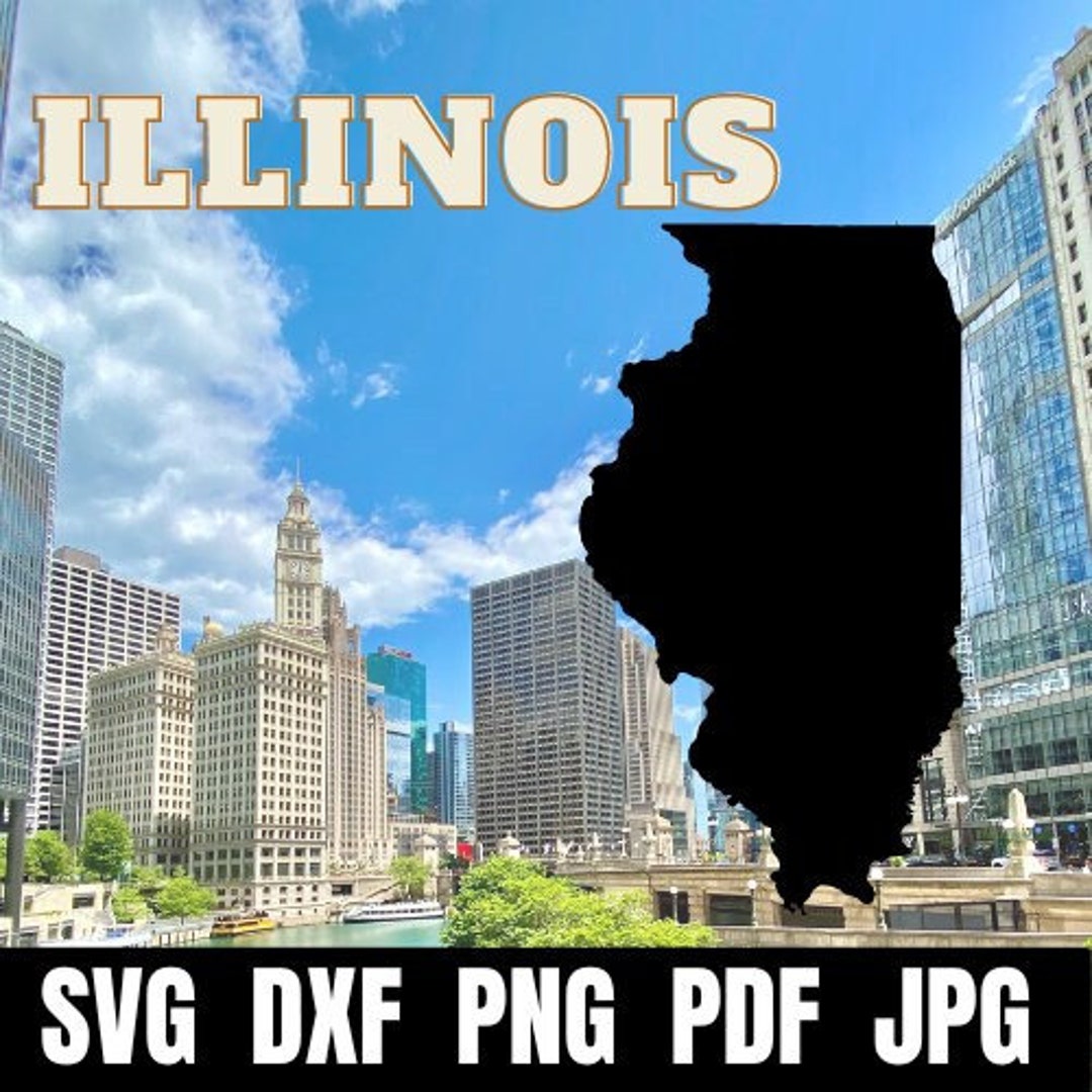 Illinois SVG Clip Art Files | Illinois Silhouette Cut Files | Vector ...