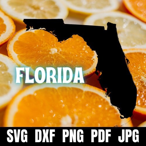 Florida SVG Clip Art Files | Florida Silhouette Cut File | Vector Files ...