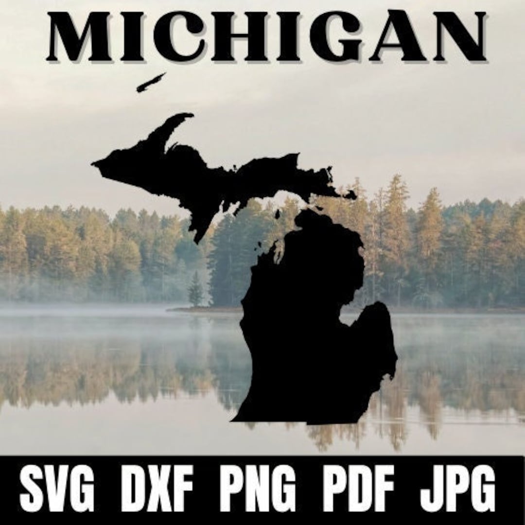 Michigan SVG Clip Art Files | Michigan Silhouette Cut Files | Vector ...