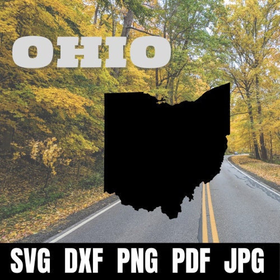 Ohio SVG Clip Art Files | Ohio Silhouette Cut Files | Vector Files ...