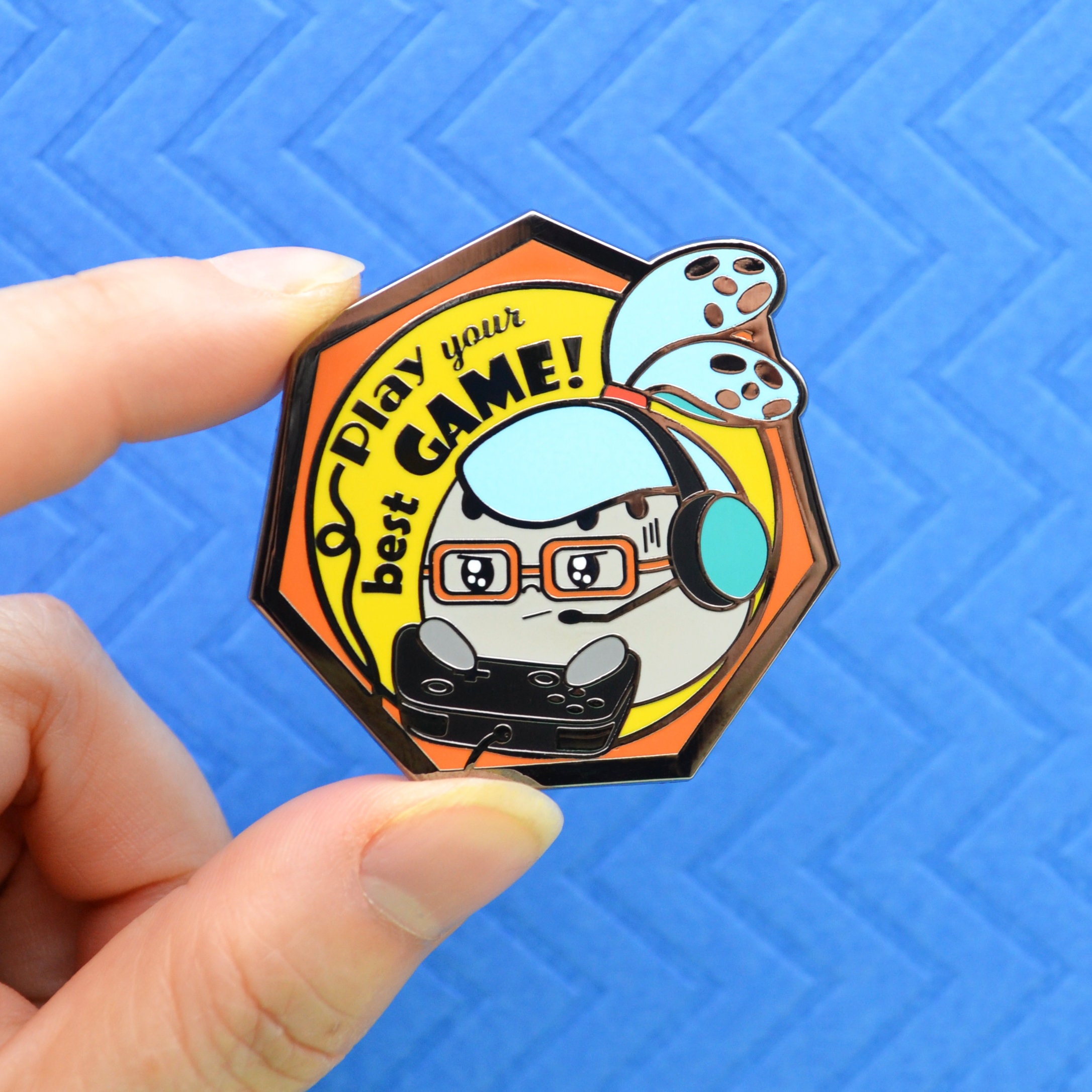 Play Your Best Game Pin Hard Enamel Pin Gaming Pin | Etsy