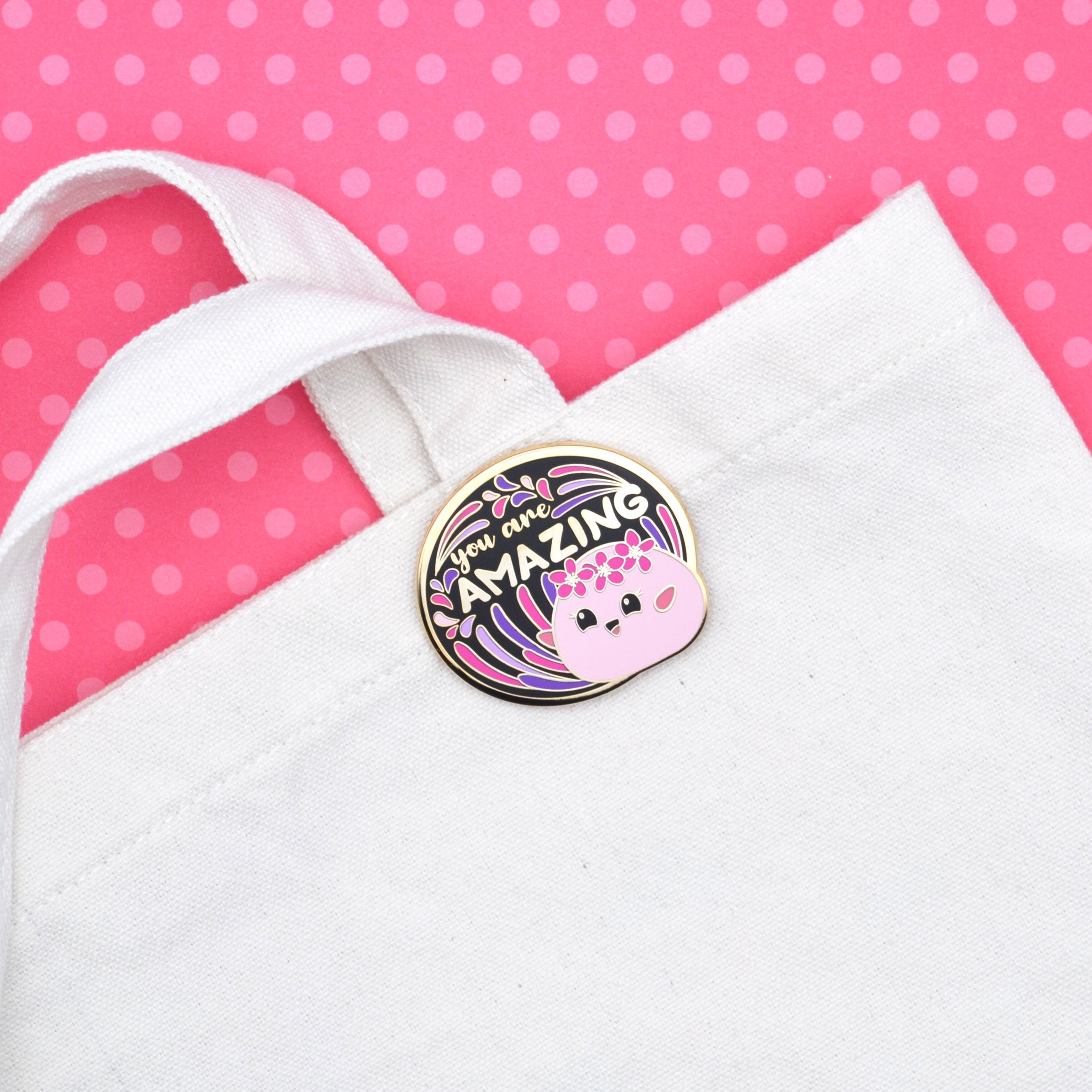 You Are Amazing Pin - Hard Enamel Pin - Mochi Pin - Inspirational Pin ...