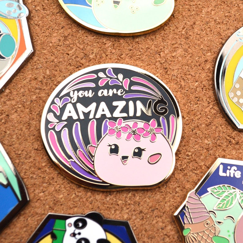 You Are Amazing Pin Hard Enamel Pin Mochi Pin Inspirational Pin Pin ...