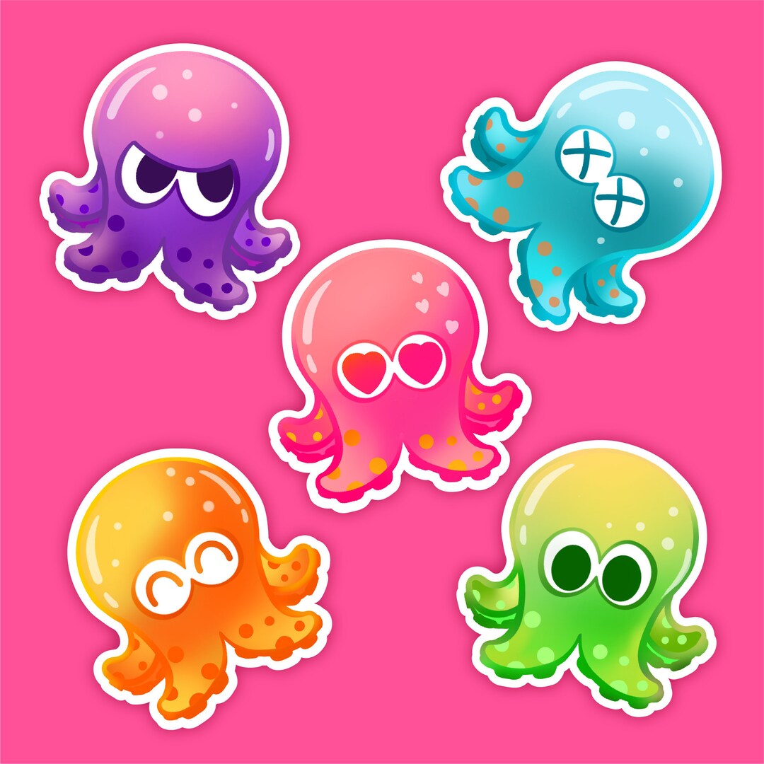 Octopus Vinyl Stickers - Sticker Pack - Waterproof Vinyl Sticker ...