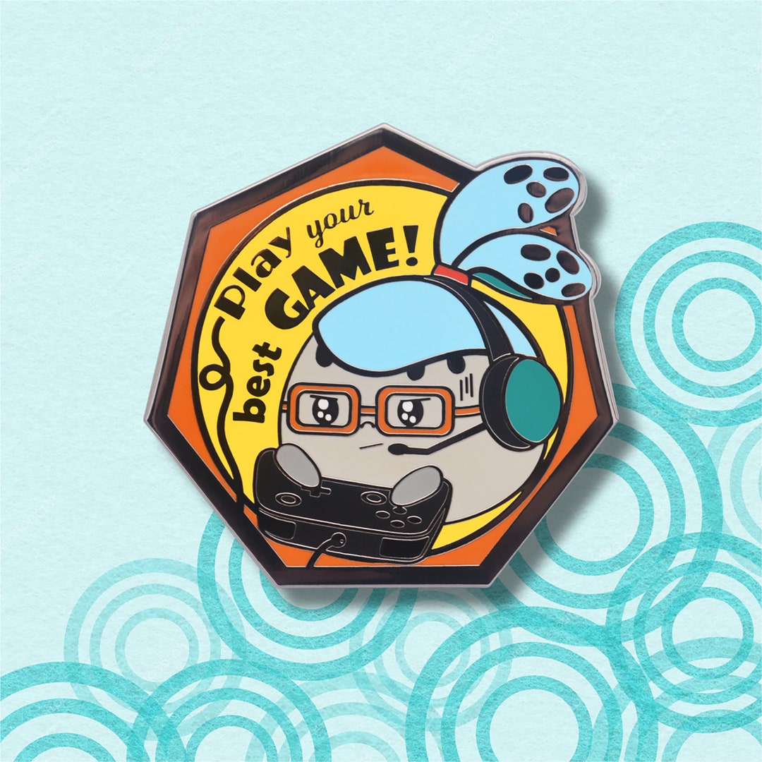 Play Your Best Game Pin - Hard Enamel Pin - Gaming Pin - Inspirational ...