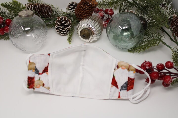 Gnome Face Mask, Lumberjack Gnome Face Mask, Washable, Reusable, 3ply ...