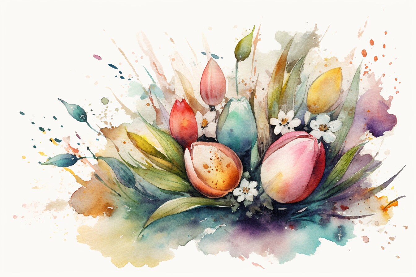 Water Color Spring Theme Clip Art - Etsy