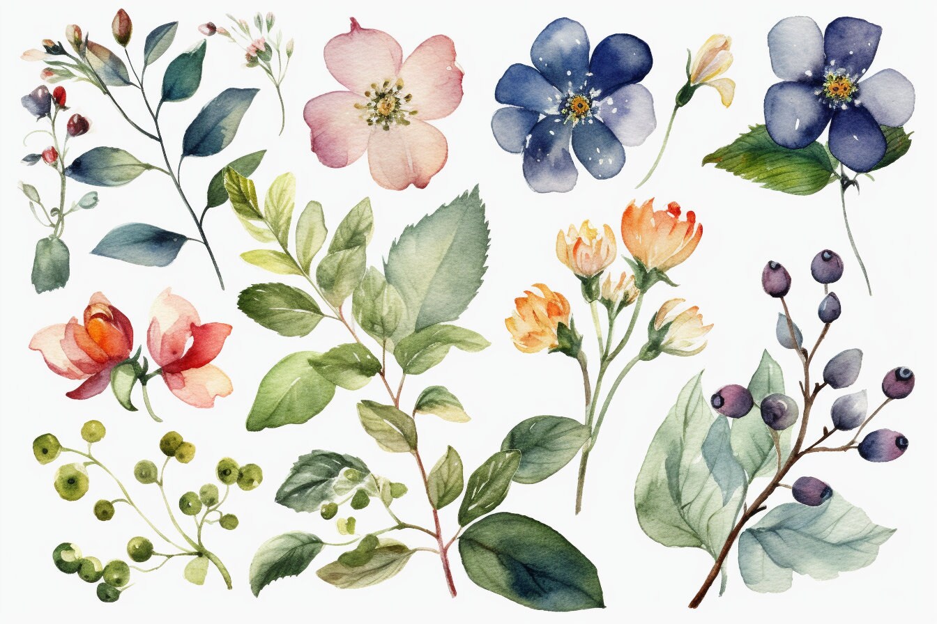 Water Color Spring Theme Clip Art - Etsy