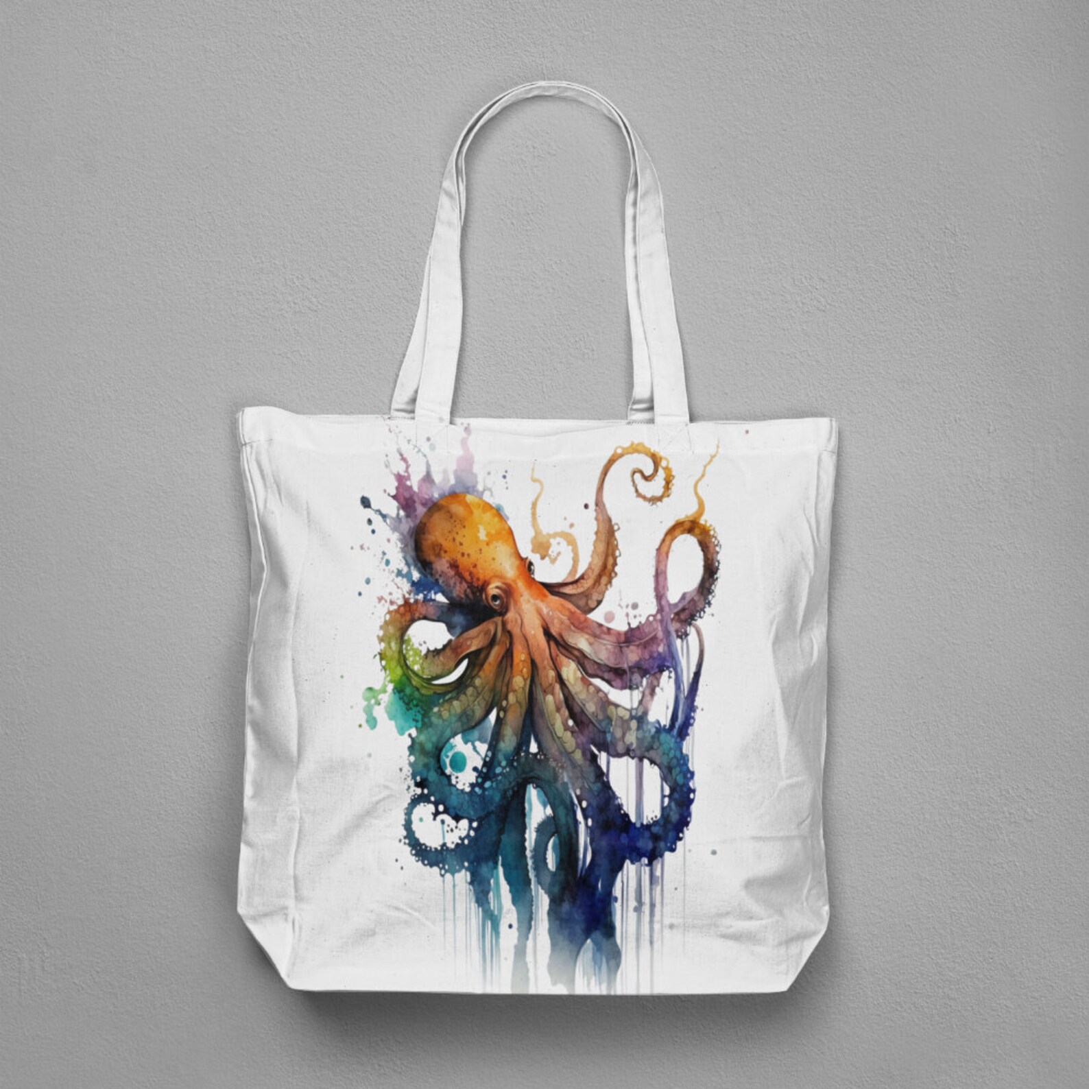 Water Color Octopus Digital Print - Etsy