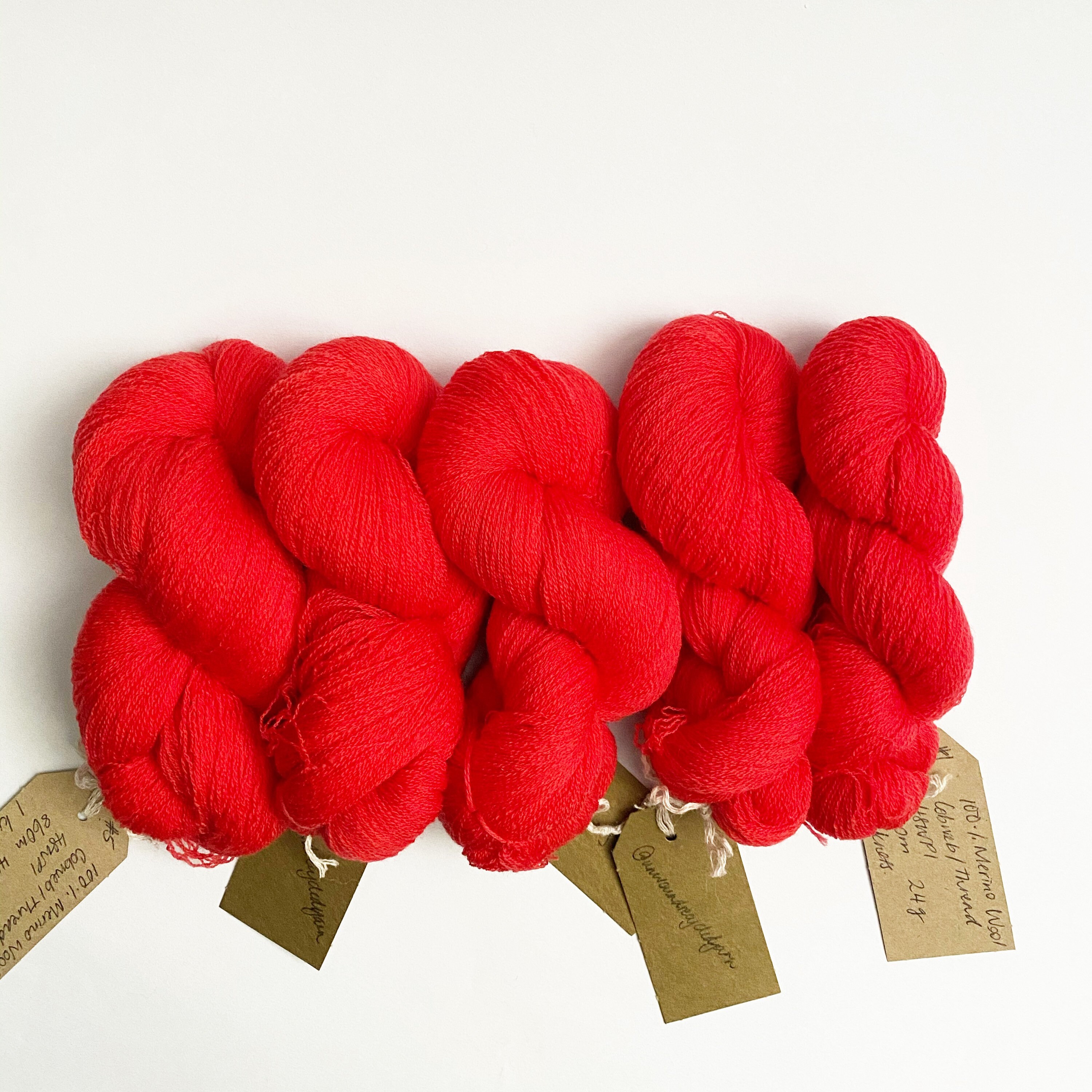 Red Merino Wool Recycled Yarn Lace Weight Upcycled - Etsy