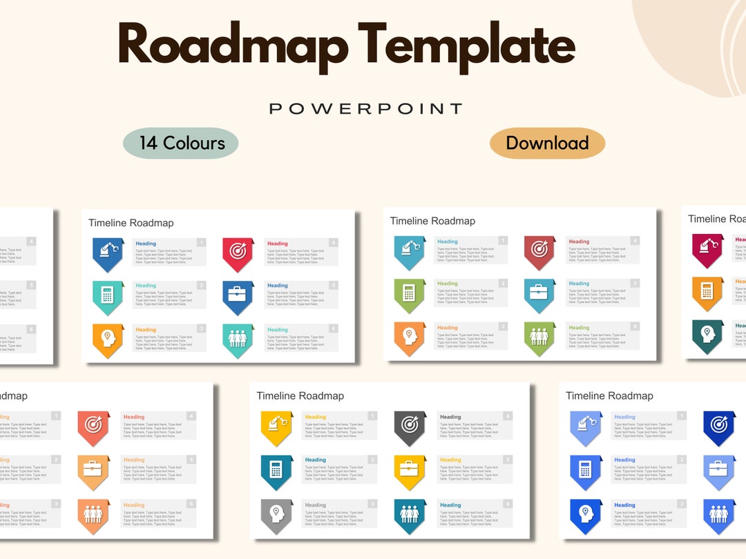 Timeline Roadmap Powerpoint Template Infographics - Etsy Australia