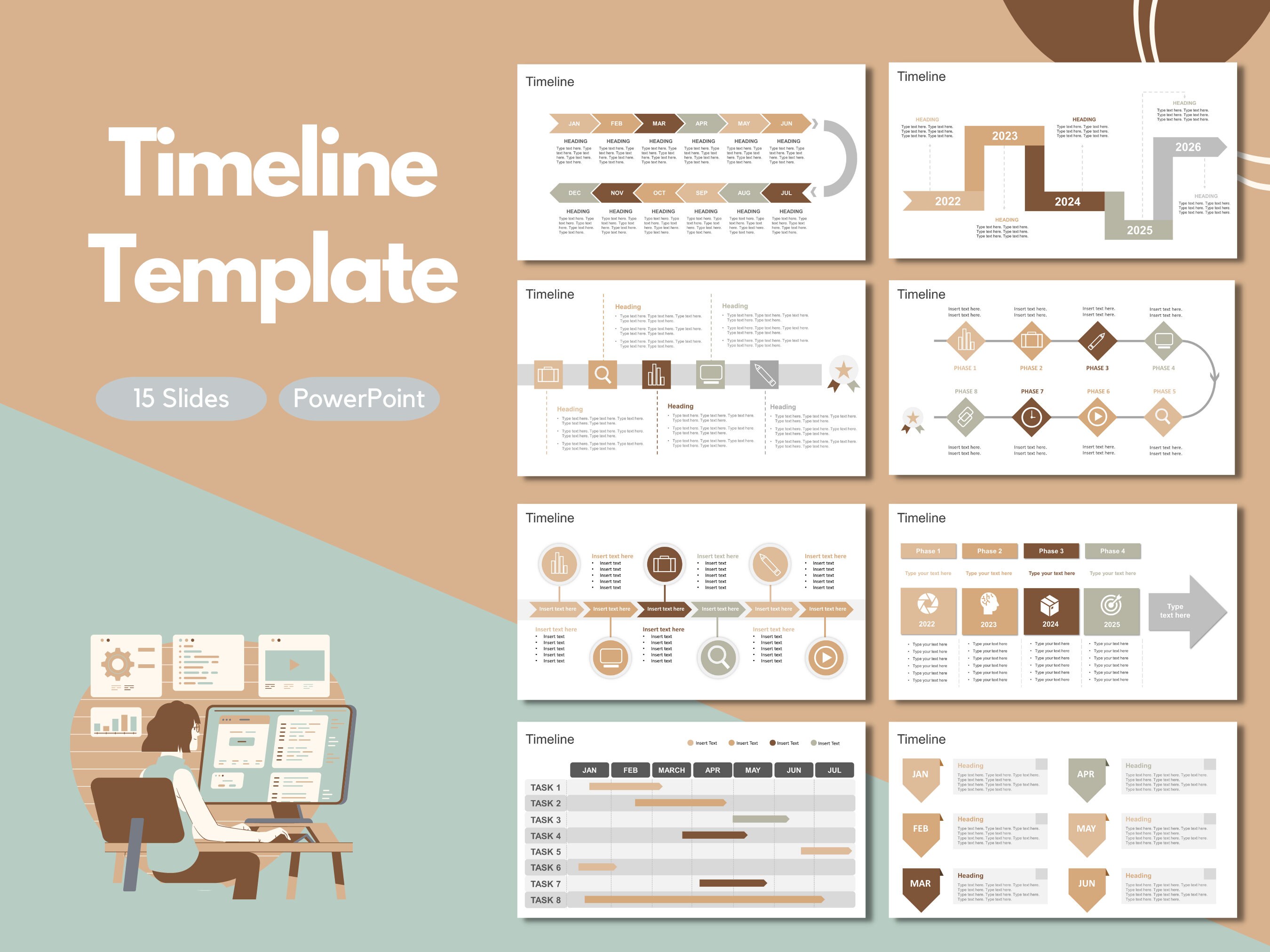 Aesthetic Boba Theme Powerpoint Slide Presentation Template, 48% OFF