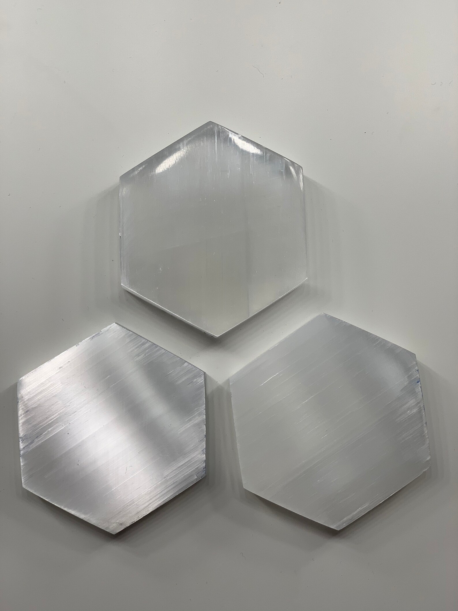 Satin Spar Hexagon Charging Plate - Etsy