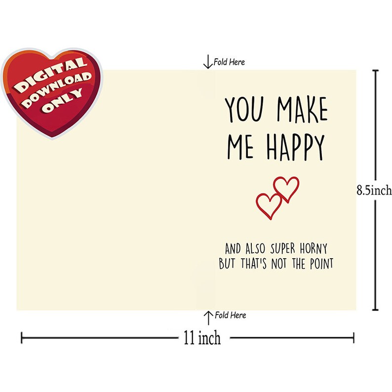 Valentine's Day Cards for Him or Her - Anniversary Card - Fun Gift Birthday Card for Husband ...