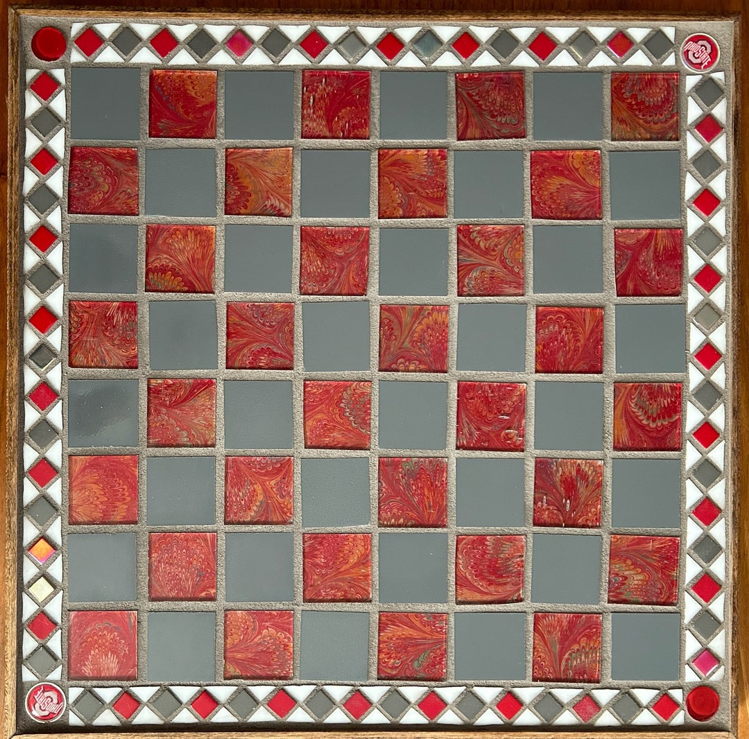 Mixed Media Mosaic Chess or Checker Board - Etsy