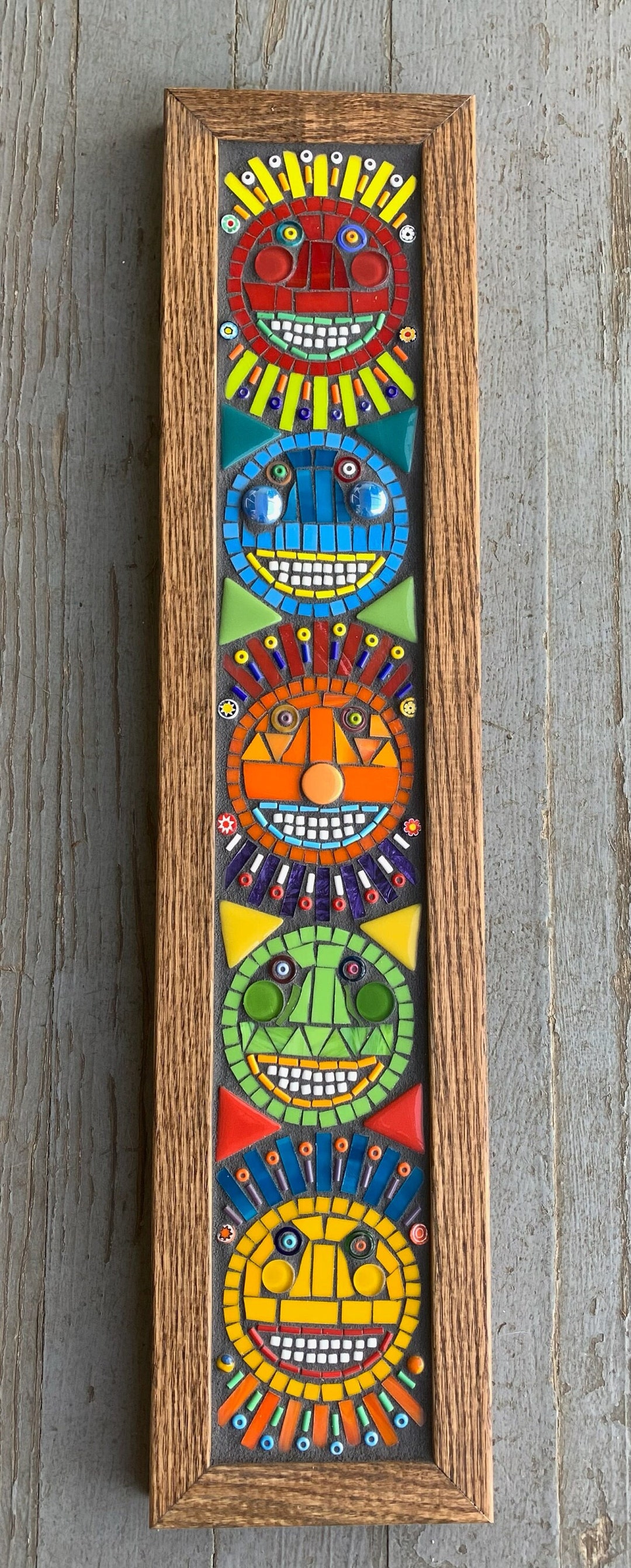 Mixed Media Mosaic, “five Faces 2” - Etsy