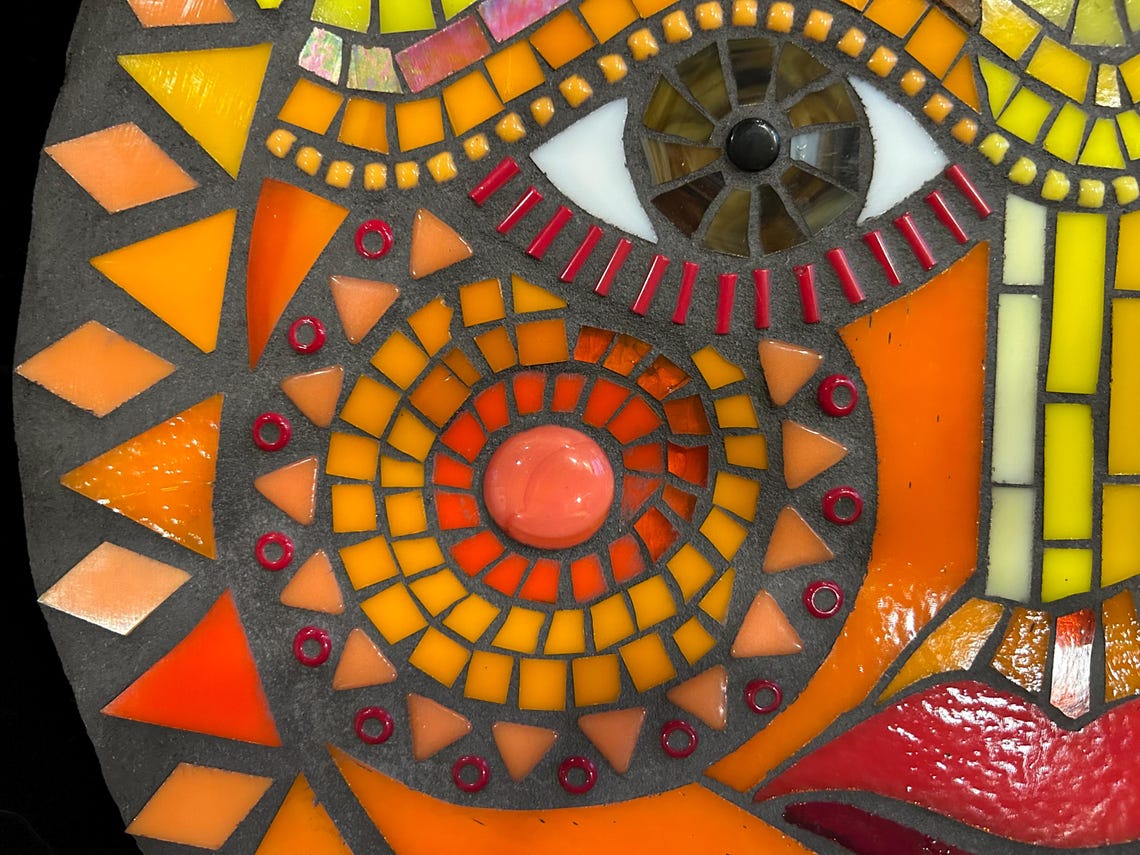 Indoor or Outdoor Mosaic, Mixed Media Mosaic, “sun Goddess” - Etsy