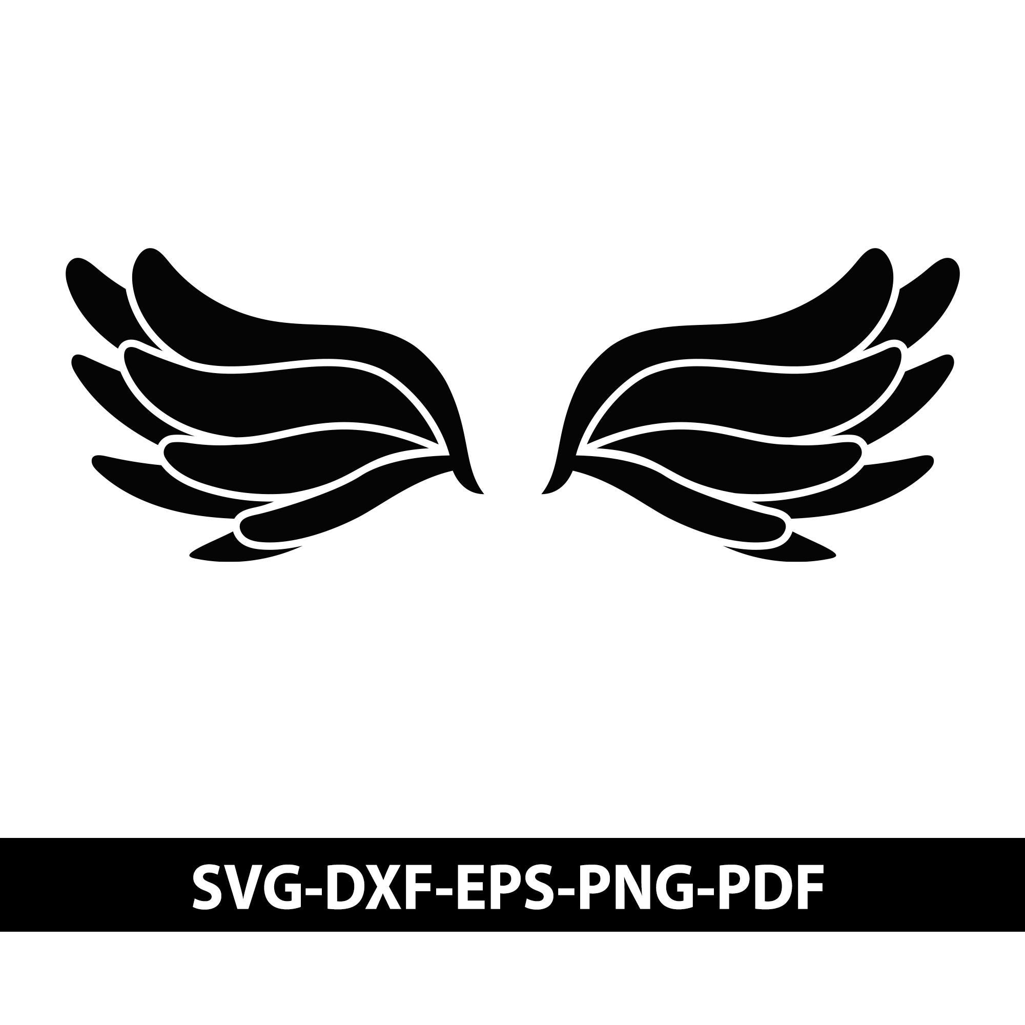 Angel Wings Svg Clip Art Cut File Silhouette Instant Digital Download ...