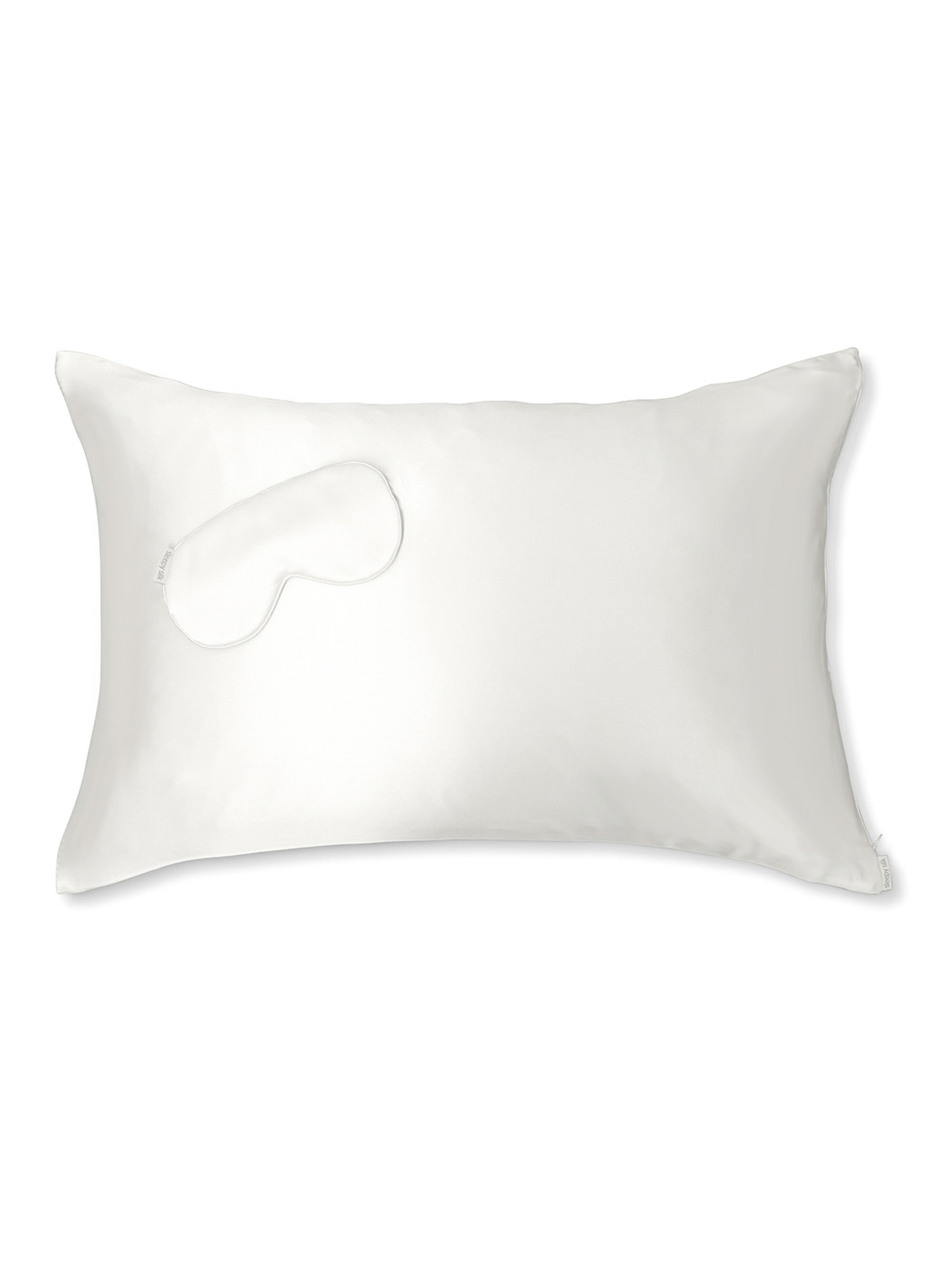 Silk Queen Pillowcase + Eye Mask Set - Ivory White | 25 Momme 100% ...