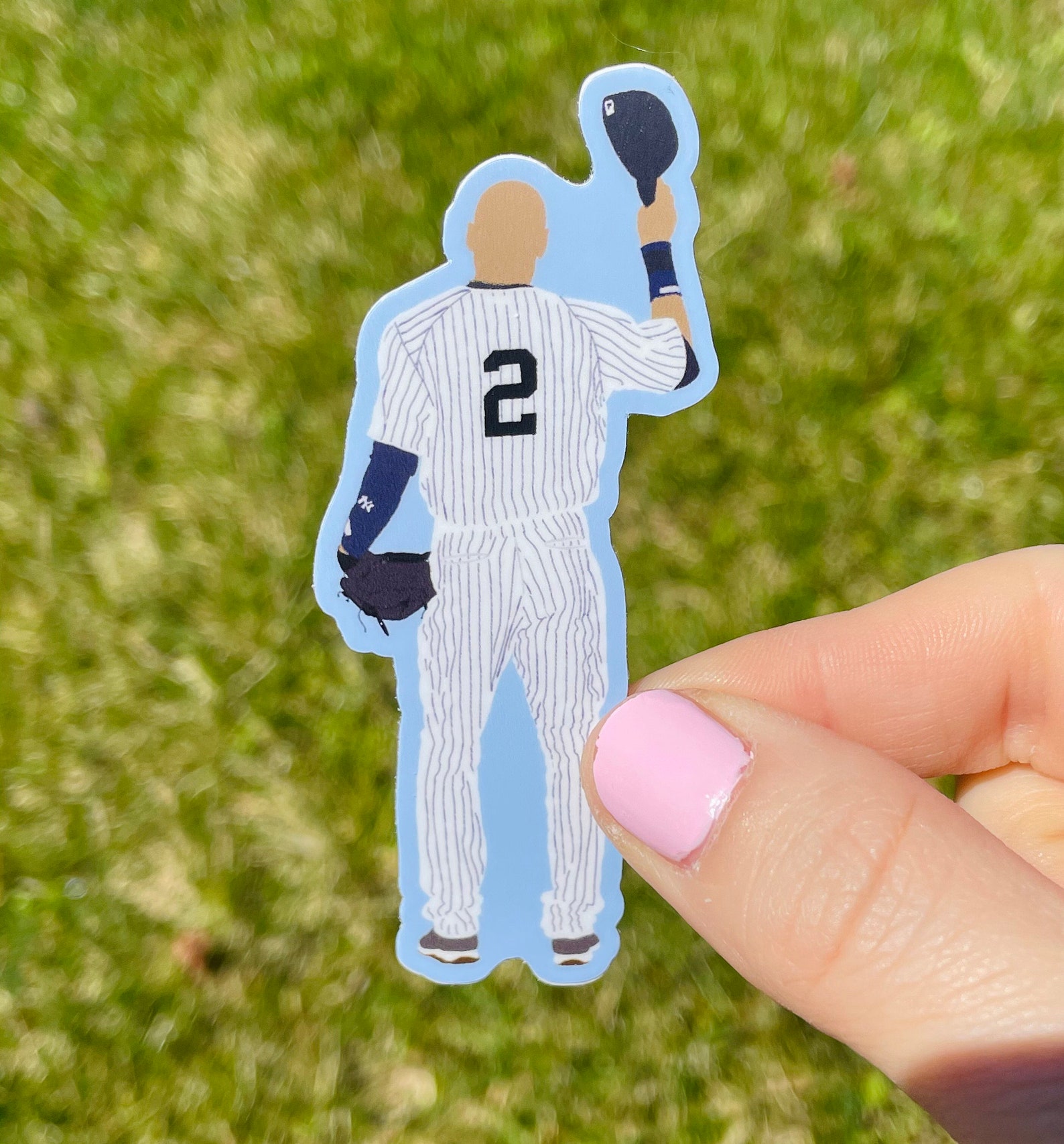 Derek Jeter Custom Digital Portrait Durable Vinyl Sticker | Etsy