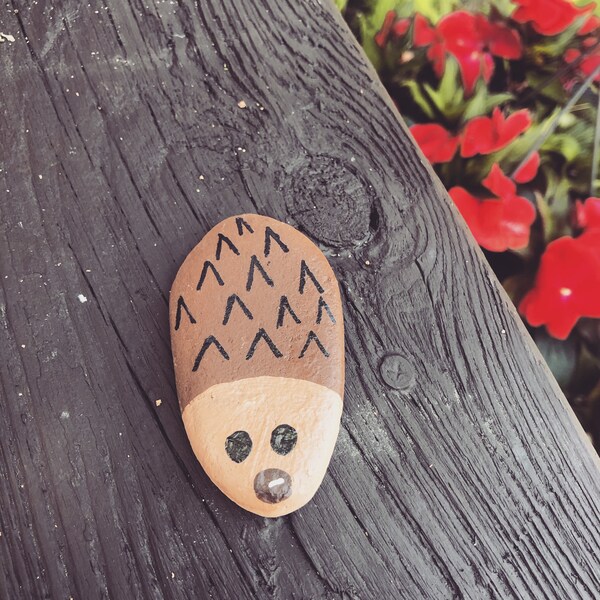 Paint Hedgehog Rock - Etsy
