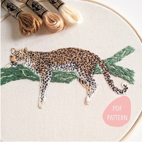 Leopard Embroidery Designs - Etsy