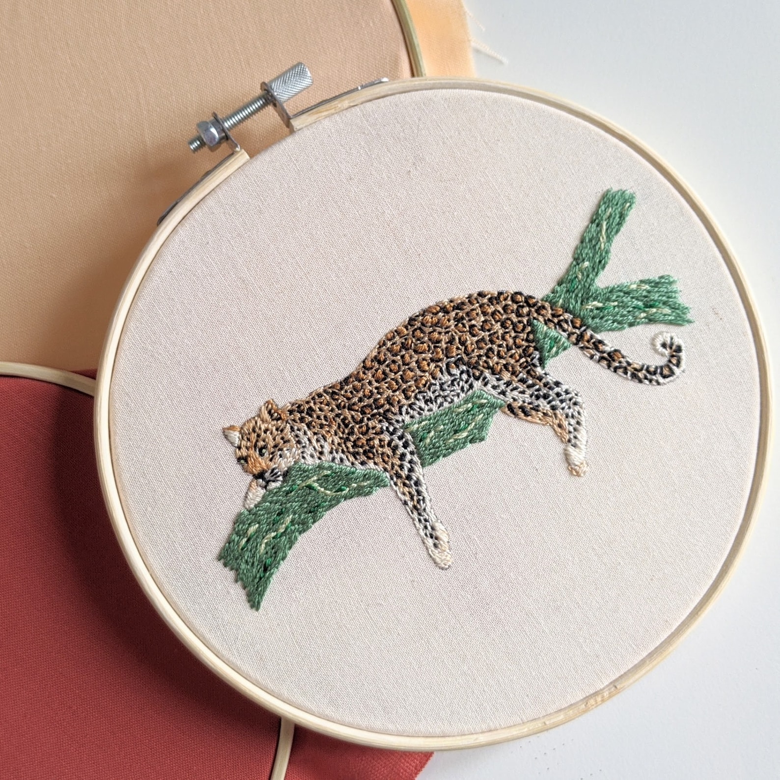 Leopard Embroidery Downloadable PDF Pattern. Detailed Instructions for ...